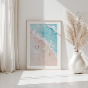 Coastal Beach Painting Wall Art, Beach Wall Art Print, Coastal Summer ...