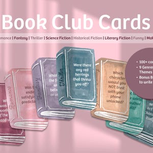 Printable Book Club Discussion Cards - Etsy