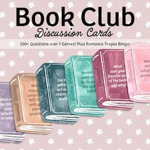 Printable Book Club Discussion Cards - Etsy