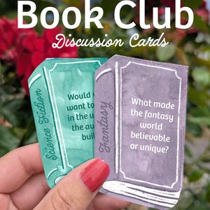 Printable Book Club Discussion Cards - Etsy
