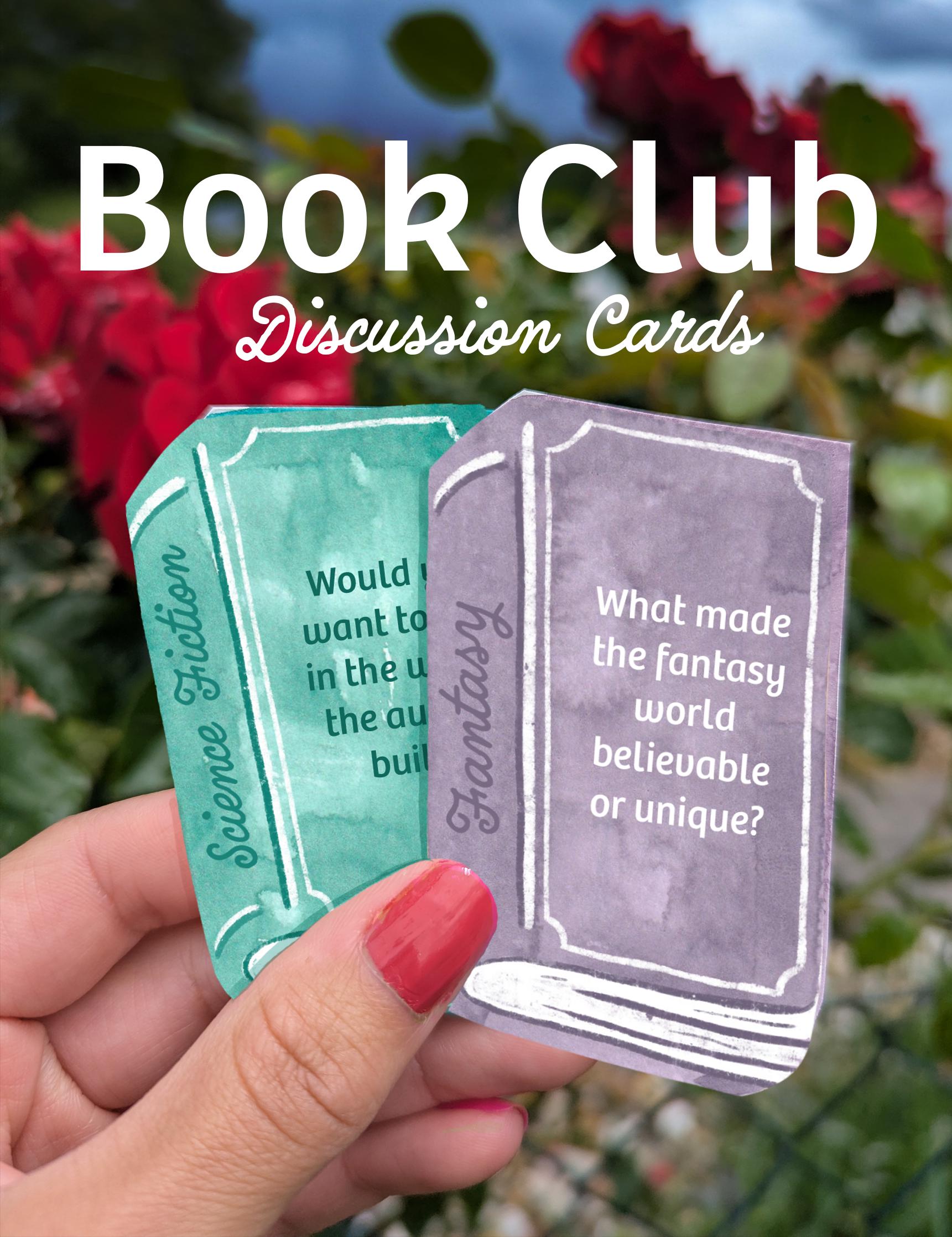 Printable Book Club Discussion Cards - Etsy