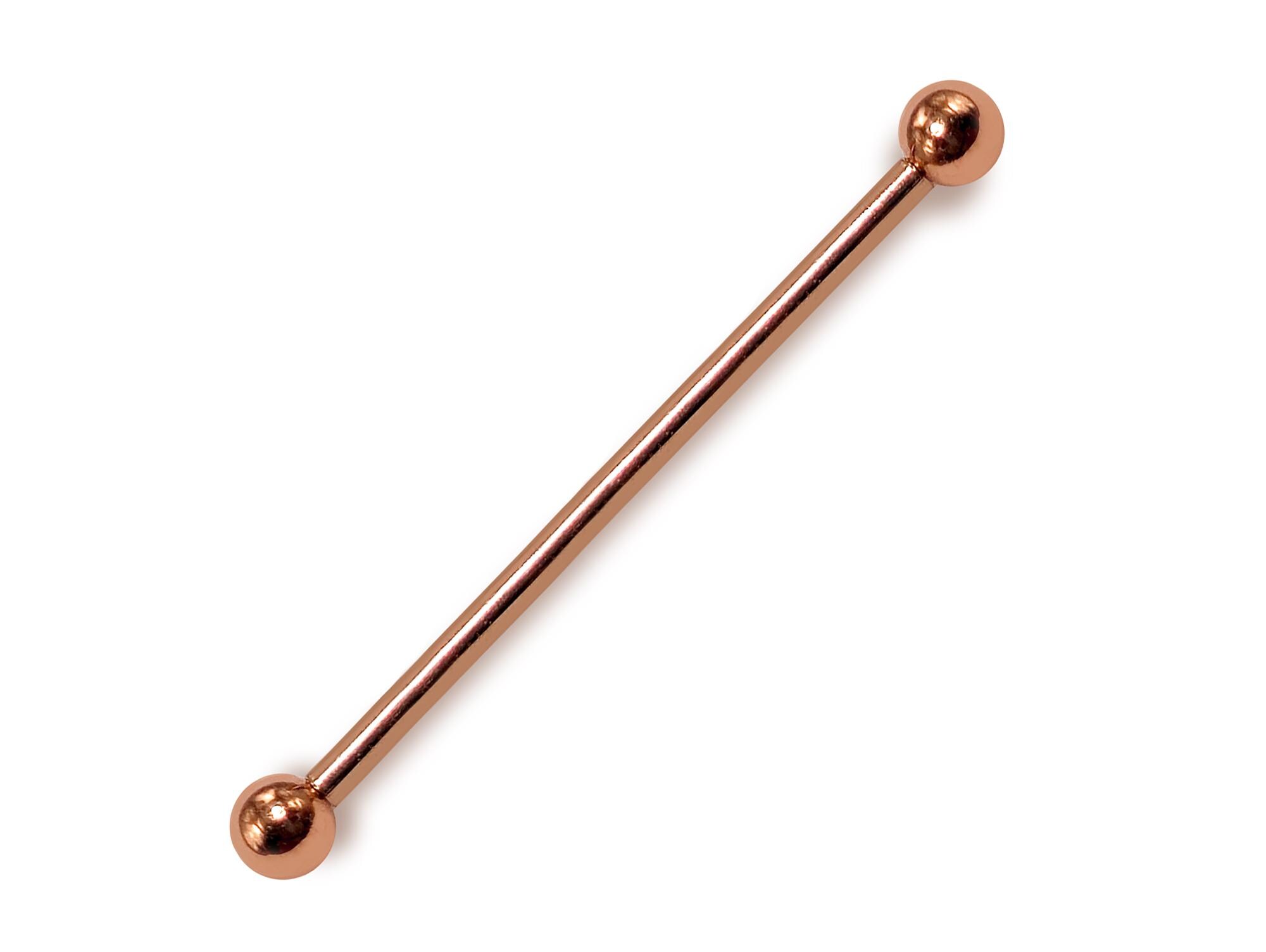 14G Rose Gold Industrial Barbell: Custom Scaffold Piercing Jewelry - Etsy