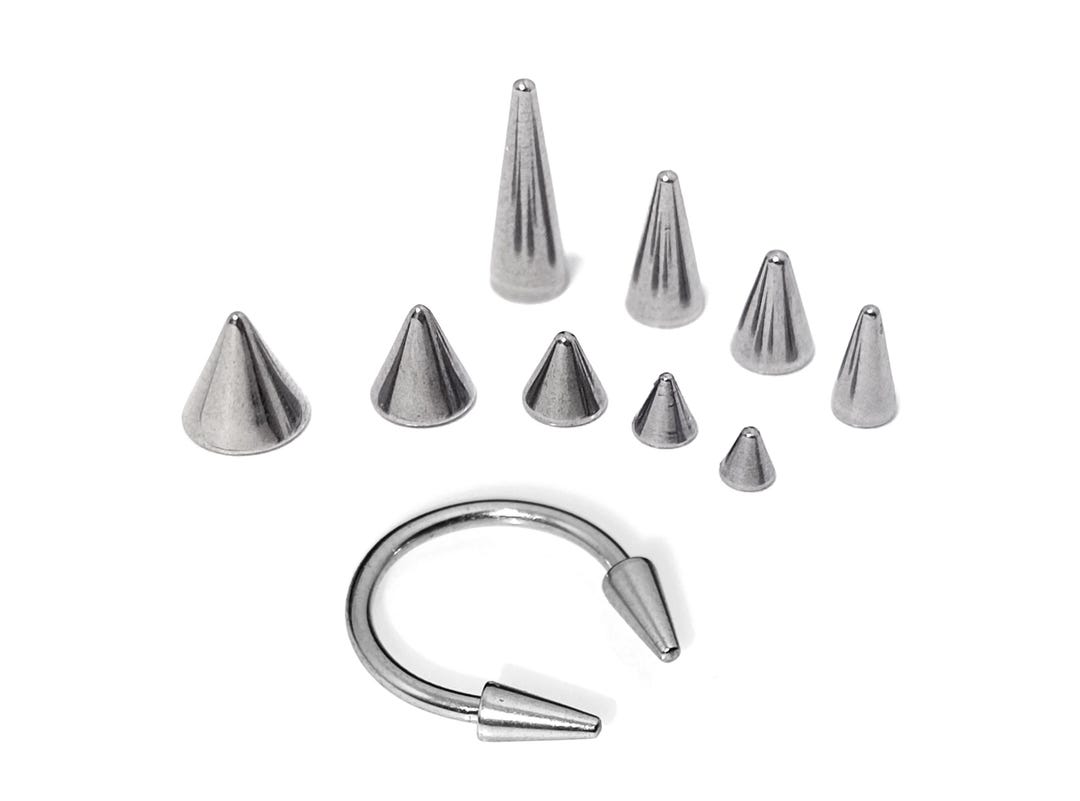 Spike Septum Ring: Titanium Cone Horseshoe Barbell (16g 14g) - Etsy