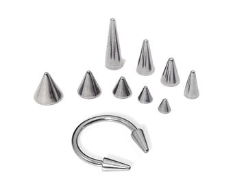 16g Very Long Spiked Septum, Wide Horseshoe Barbell, 14mm Septum, 16mm ...