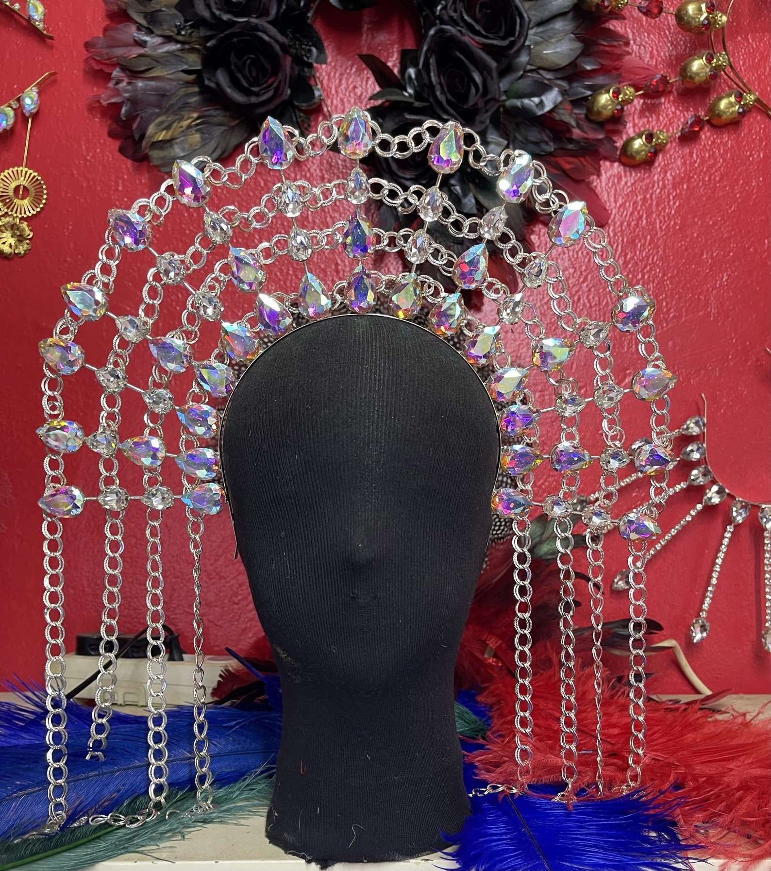 Exclusive Crystal Wedding Tiara, Wedding Bridal Tiara, Glass Stone Hair ...