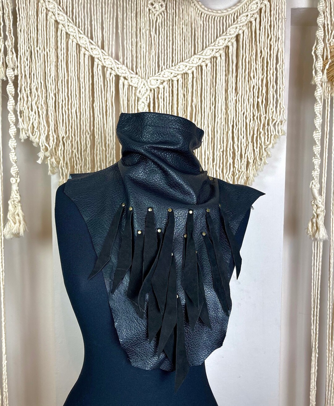 Handmade Leather Neck Collar, Design Black Neck Collar, Accessory ...