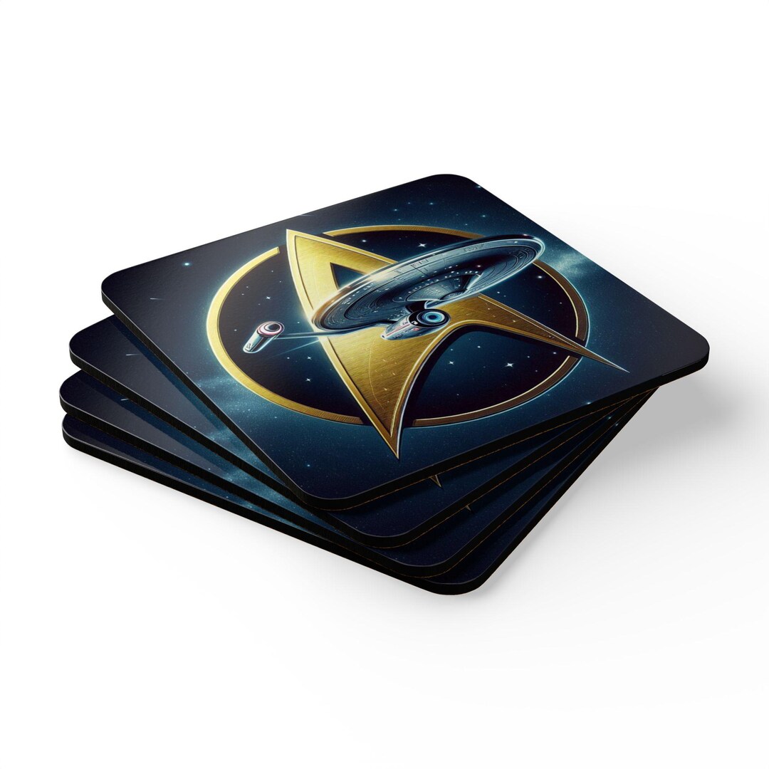 Coaster Set, Star Trek Enterprise Star Ship, Drink Coasters, Coffee ...