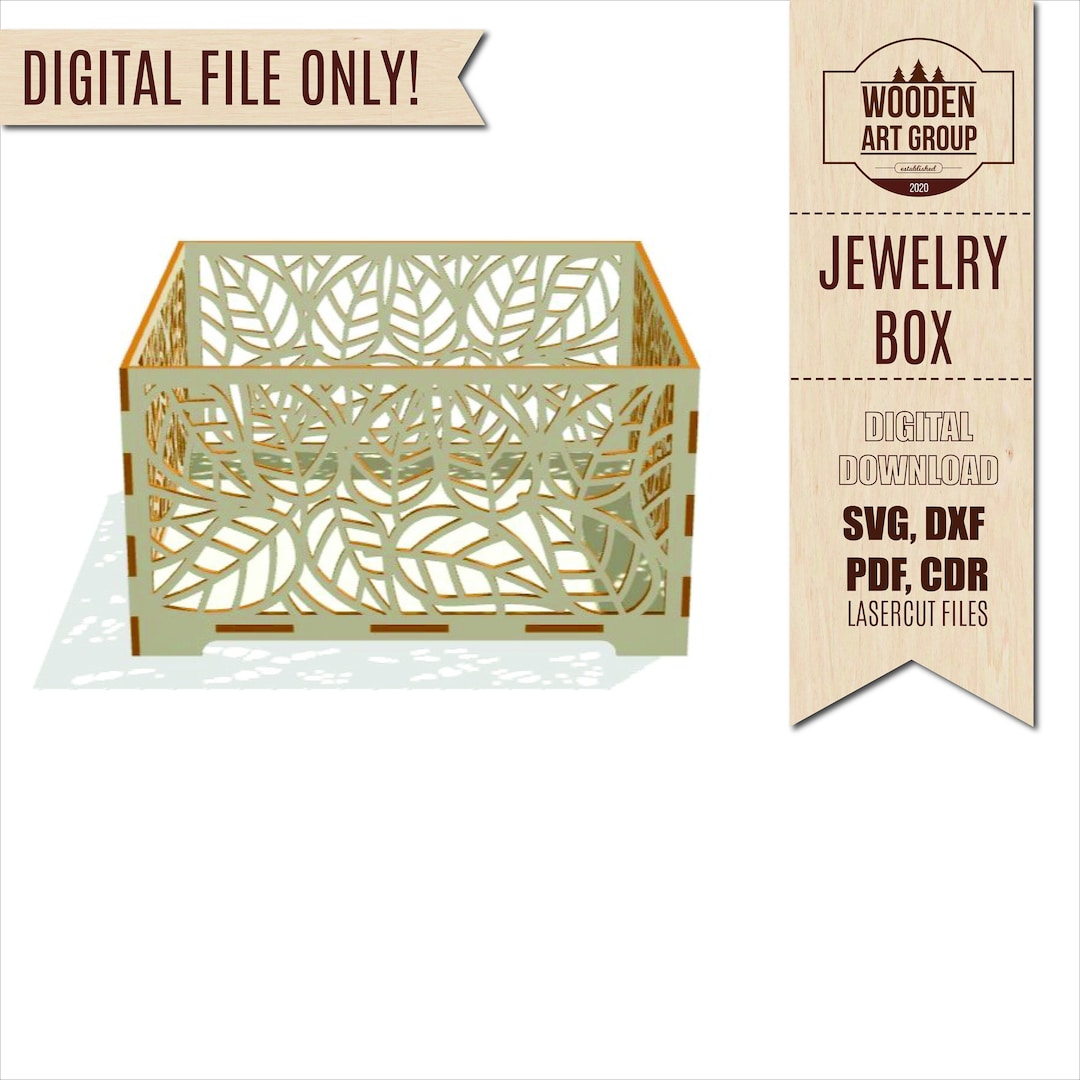Laser Cut Box, Laser Cut Files, Woodworking Plans, Decorative Box, CNC ...