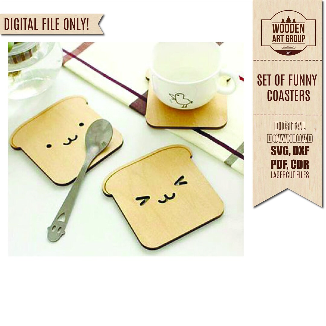 Laser Cut Coasters, Laser Cut Files, Woodworking Plans, Wooden Coasters ...