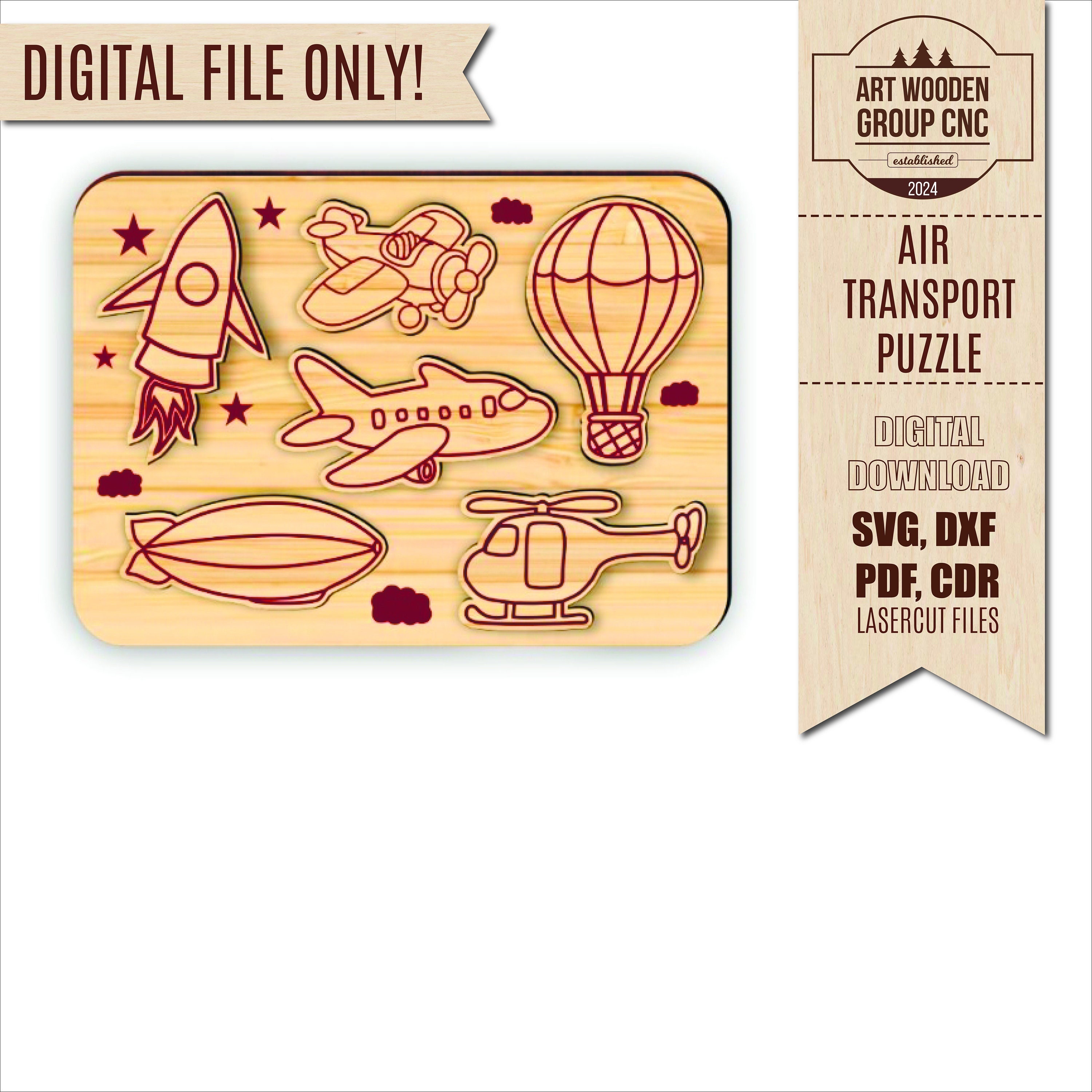 Laser Cut Puzzle, Laser Cut Files, Woodworking Plans, Air Transport ...