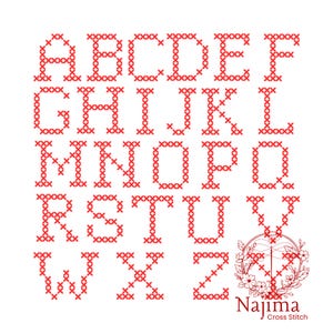 Personalized Alphabet Cross Stitch Pattern: Festive Embroidery (PDF ...