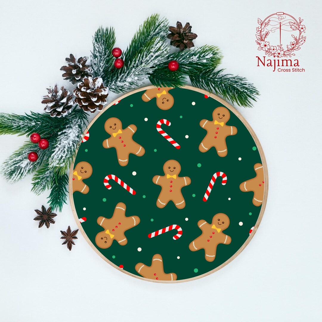 Gingerbread Man Cross Stitch Pattern, Xmas Craft Ideas, Christmas Cross ...