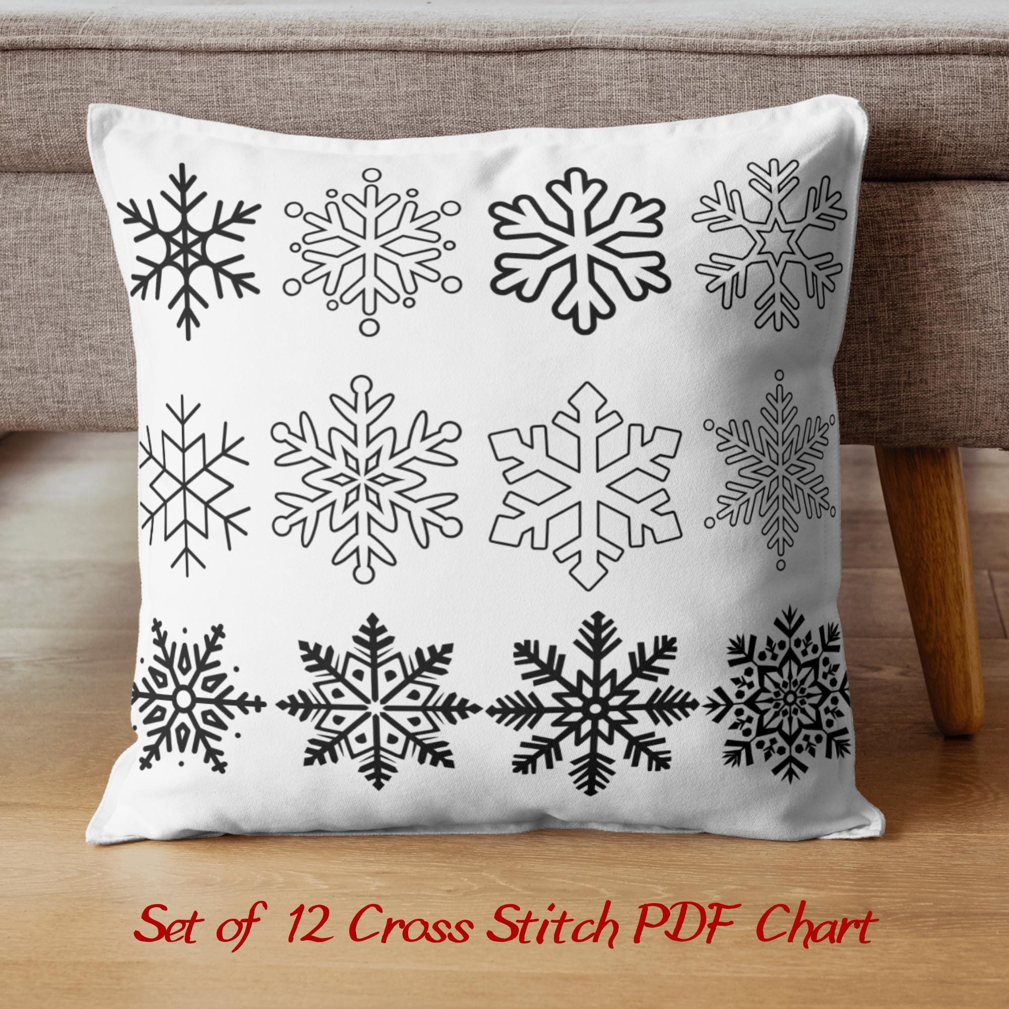 Set of Snowflake Cross Stitch Pattern, Christmas Crafts Kits for You ...