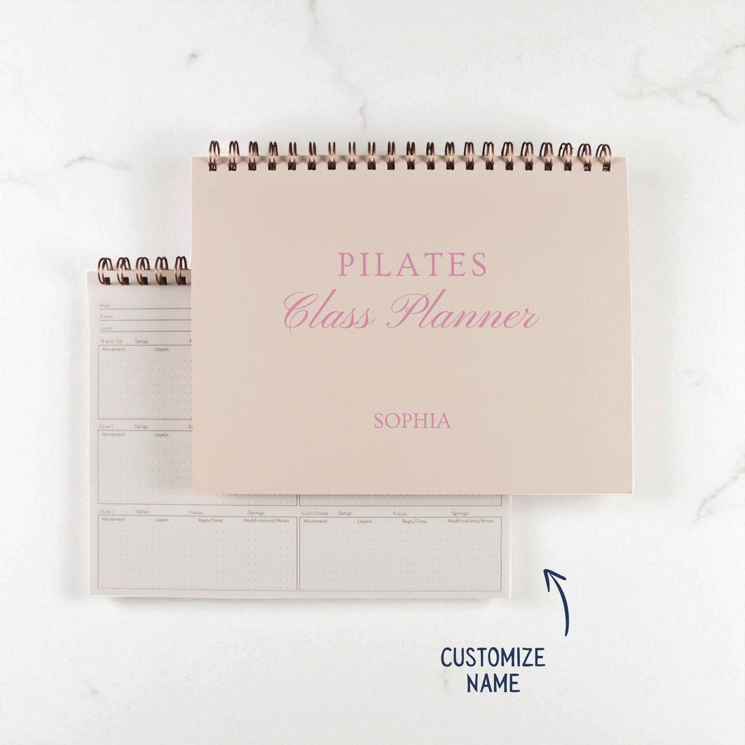 Personalized Pilates Planner: Custom Name Pilates Teacher Coquette Pink ...