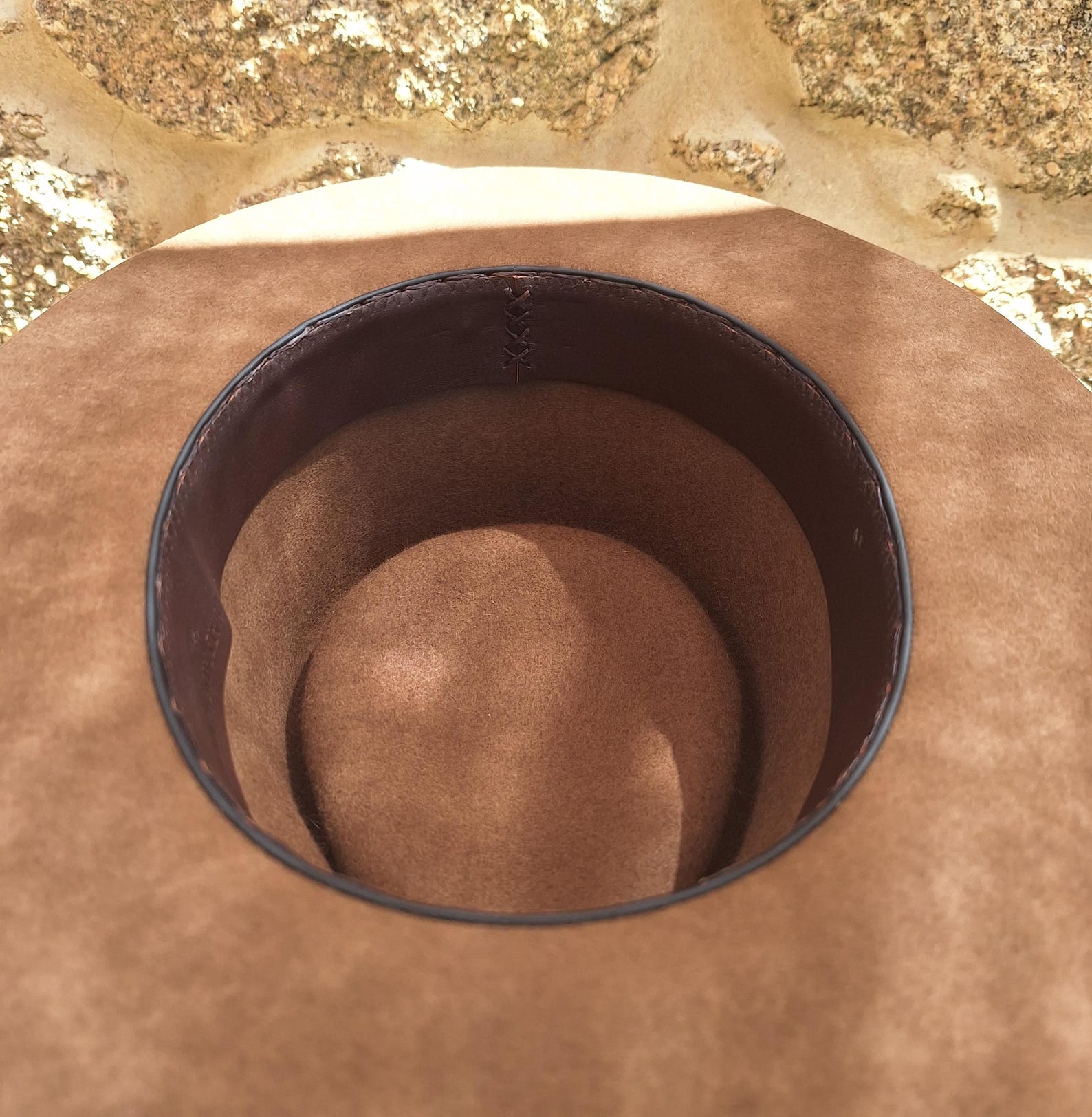 Brown Flat Brim Waterproof Fedora Rabbit Furfelt Hat. - Etsy