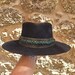 Handcrafted 100% Rabbit Fur Felt Flat Brim Fedora Western Weight Hat ...