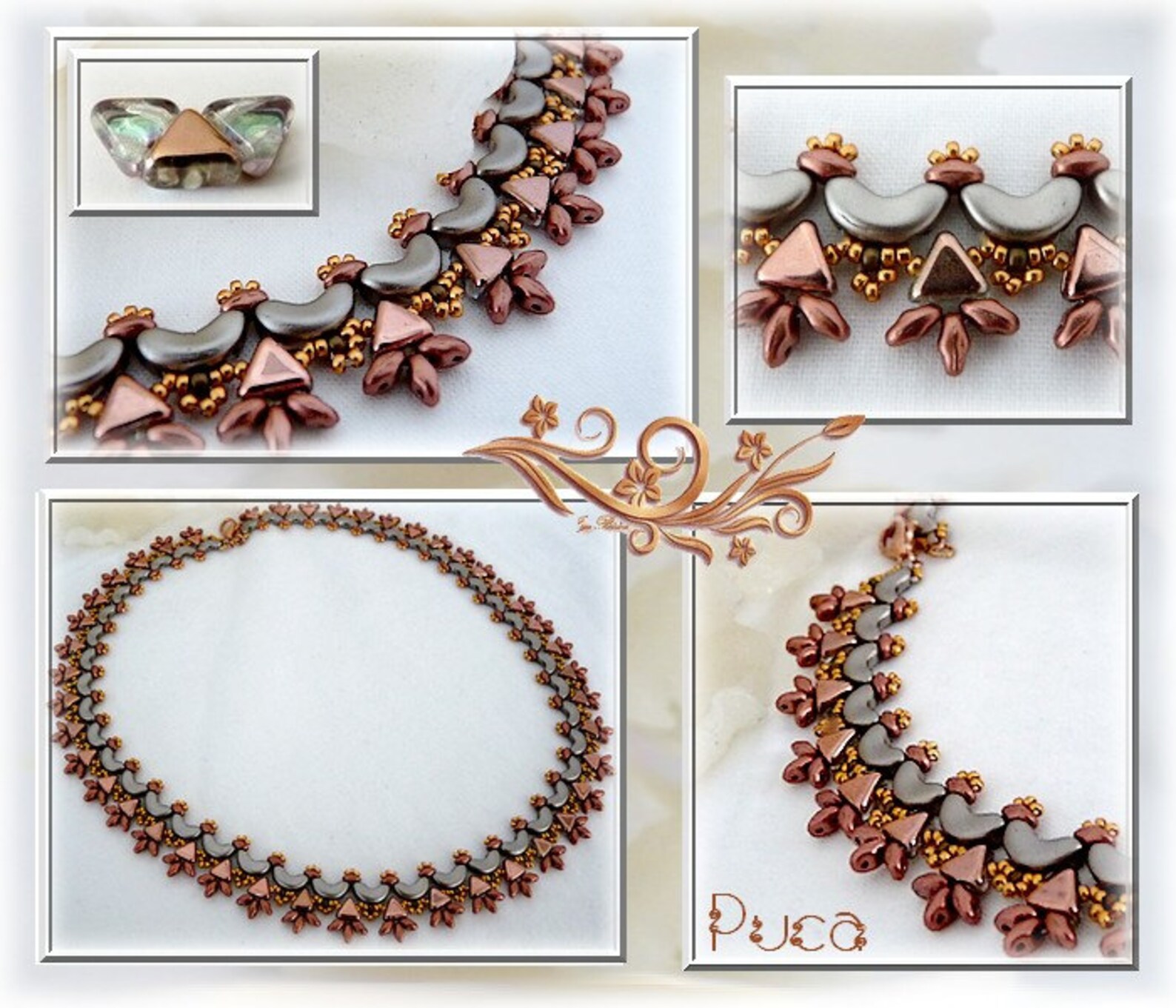 Minos ®par Puca® 10g Opaque Violet Gold Ceramic Look - Etsy