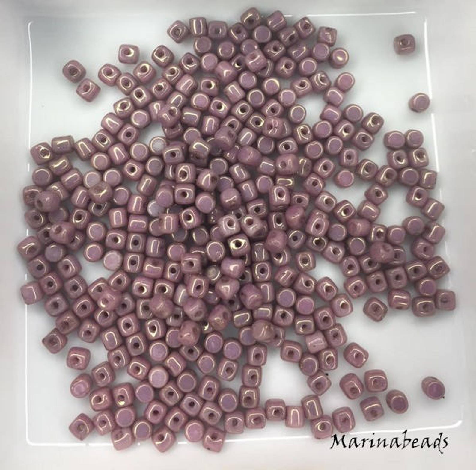 Minos ®par Puca® 10g Opaque Violet Gold Ceramic Look - Etsy