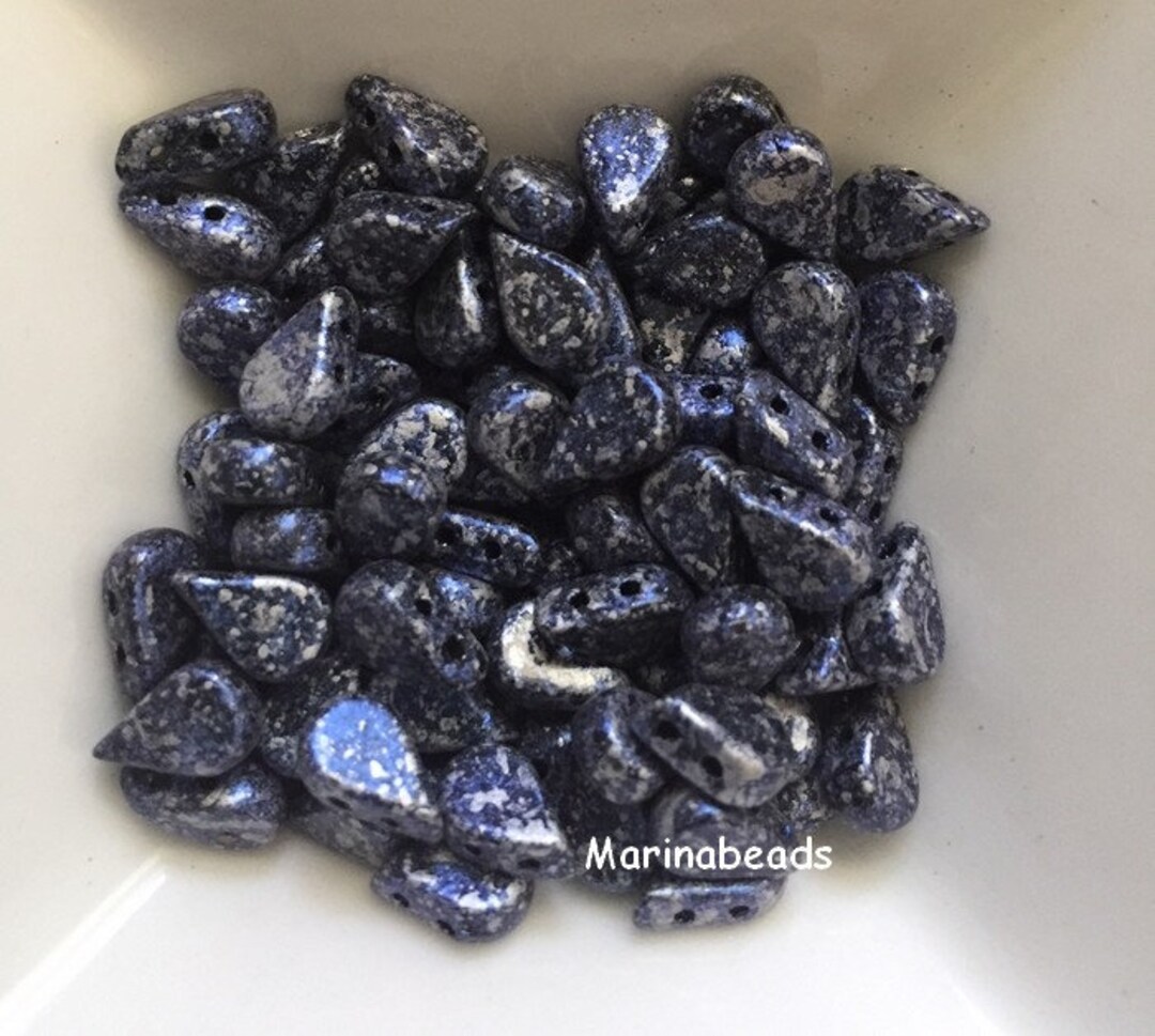 Amos® Par Puca® Beads , Tweedy Blue 50 Pcs - Etsy