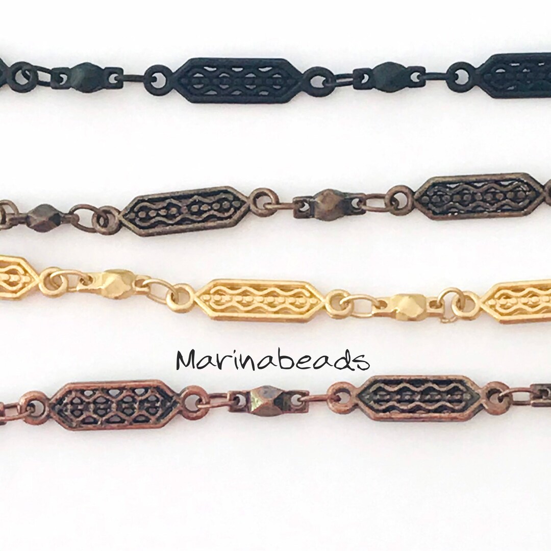 Tribal Filigree Link Chain 1 Ft. - Etsy