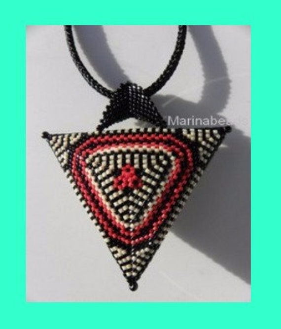 PATTERN Puffy Triangle Pendant | Etsy