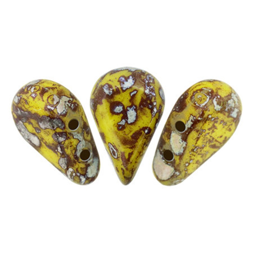 Amos® Par Puca® Beads , Opaque Jonquille Picasso 50 Pcs - Etsy