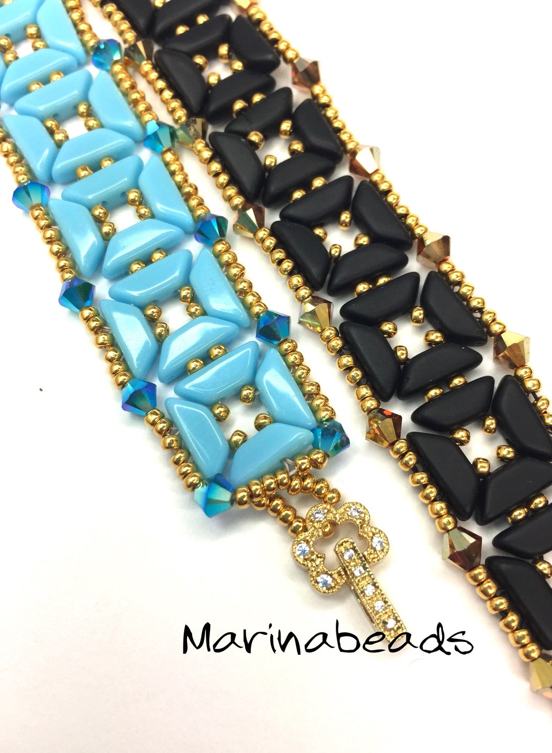 TUTORIAL Square Crystal Bracelet - Etsy