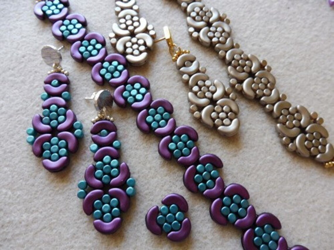 TUTORIAL Arabesque.set to Make Earrings and 3 Type Bracelet. - Etsy