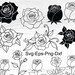 Rose SVG Bundle, Floral Clipart, Cut Files (digital Download) - Etsy