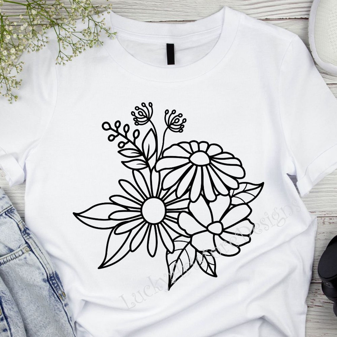 Flower Svg Files, Flower Svg Bundle, Floral Svg, Flower Border Svg ...