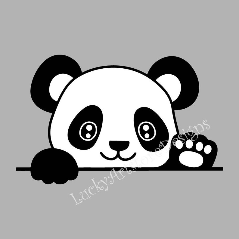 Panda Peeking Svg, Panda Svg, Panda Cut File,panda Head Svg, Panda ...