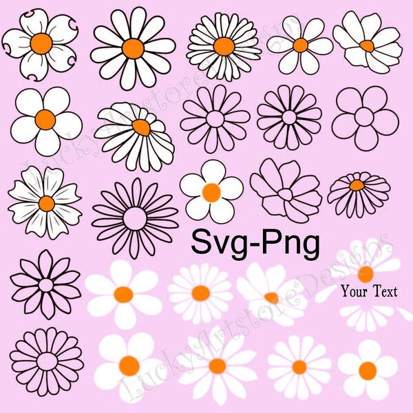 Daisy Flower Svg - Etsy
