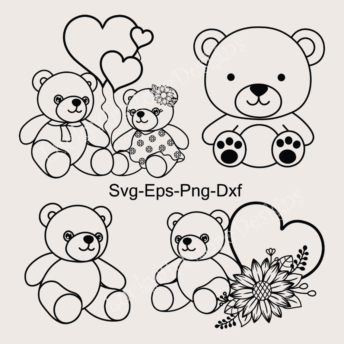 Teddy Bear SVG, Teddy Bear Outline Svg, Teddy Bear Silhouette, Bear ...