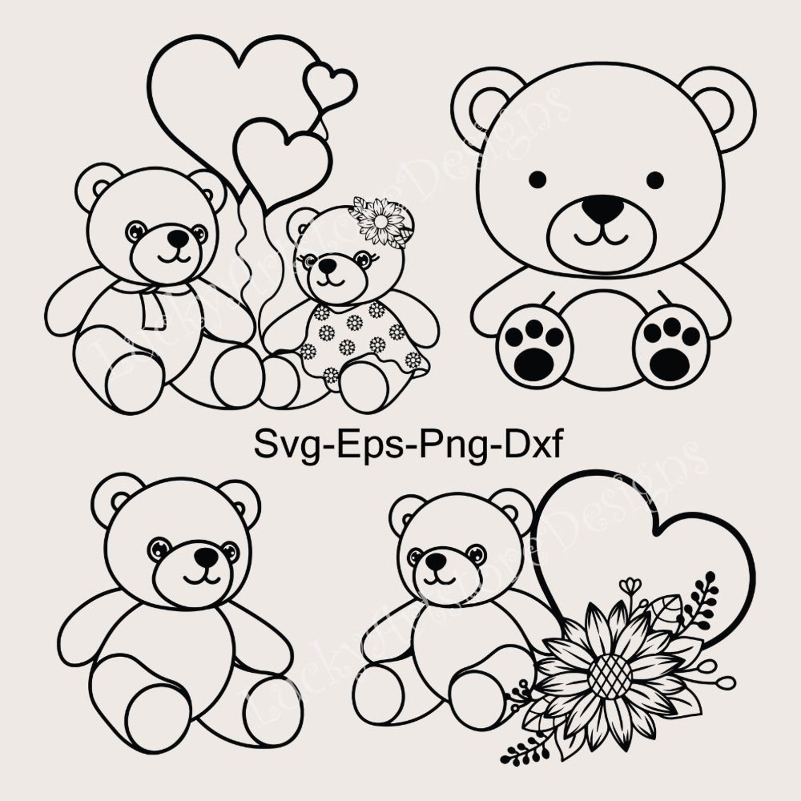 Teddy Bear SVG, Teddy Bear Outline Svg, Teddy Bear Silhouette, Bear ...
