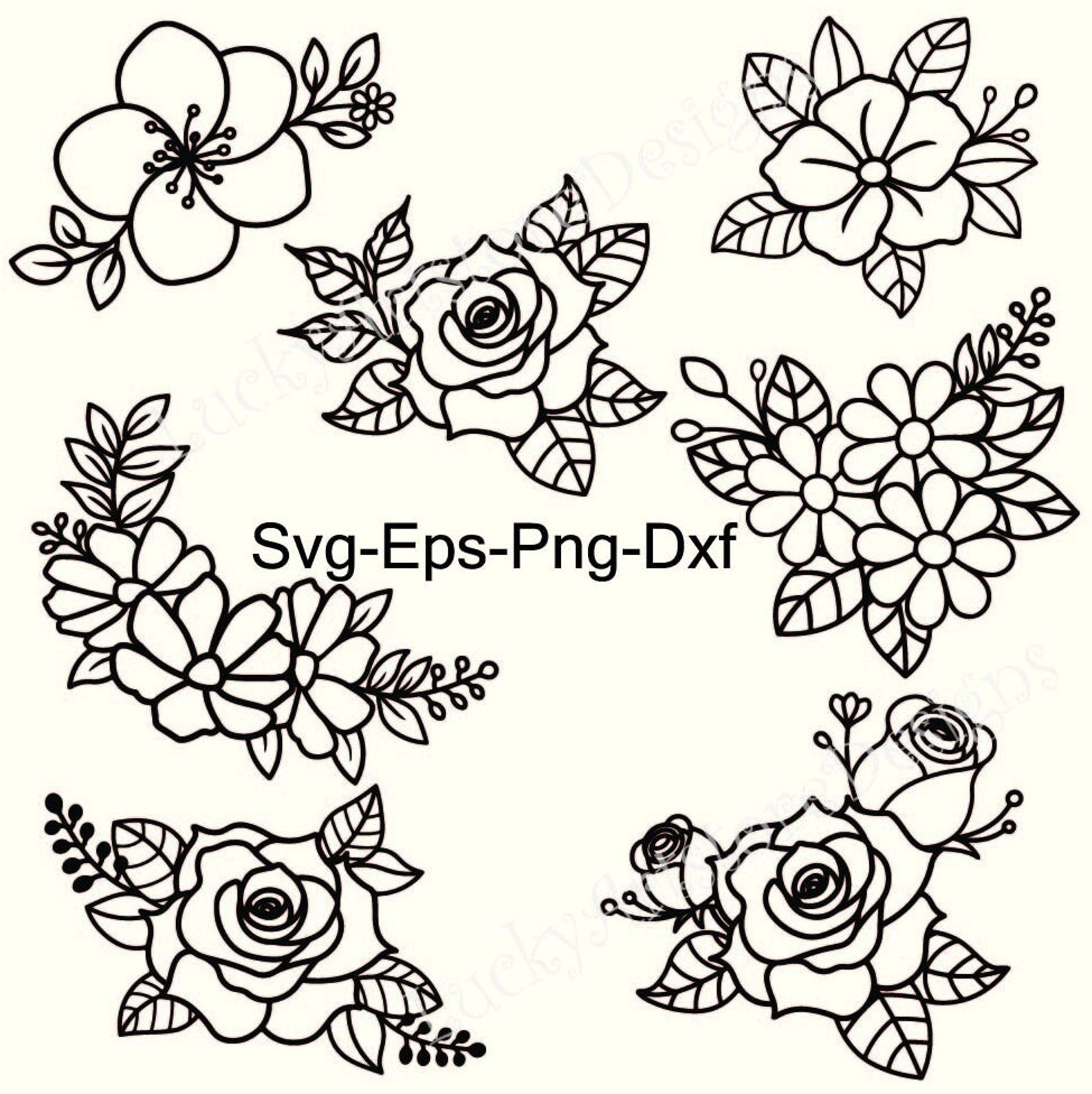 Floral Svg, Floral Svg Bundle, Floral Svg Cut Files,floral Png, Floral ...