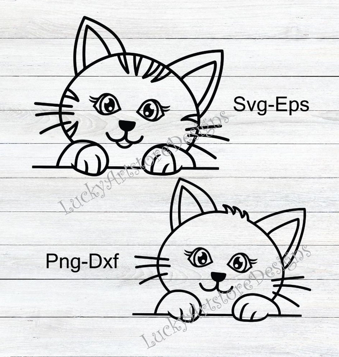 Cute Cat Svg, Peeping Cat Svg, Cat Svg, Peeking Cat , Cat Png, Kitten ...