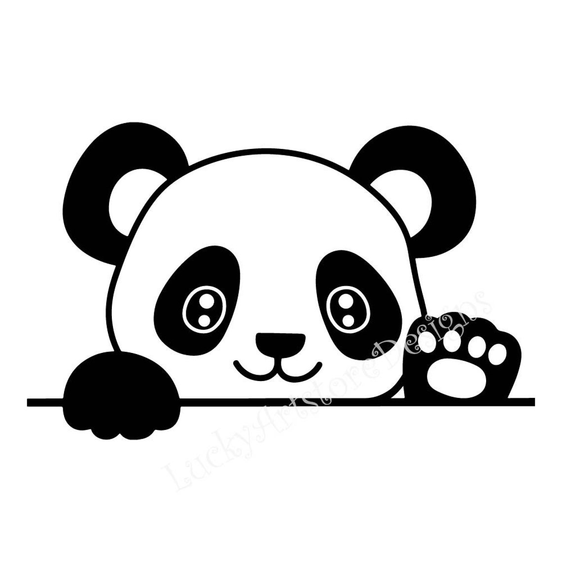 Panda Peeking Svg, Panda Svg, Panda Cut File,panda Head Svg, Panda ...