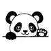 Panda Peeking Svg, Panda Svg, Panda Cut File,panda Head Svg, Panda ...