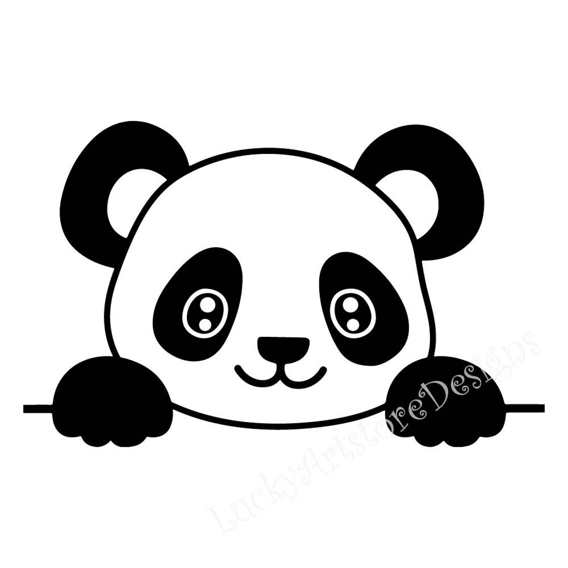 Panda Peeking Svg, Panda Svg, Panda Cut File,panda Head Svg, Panda ...