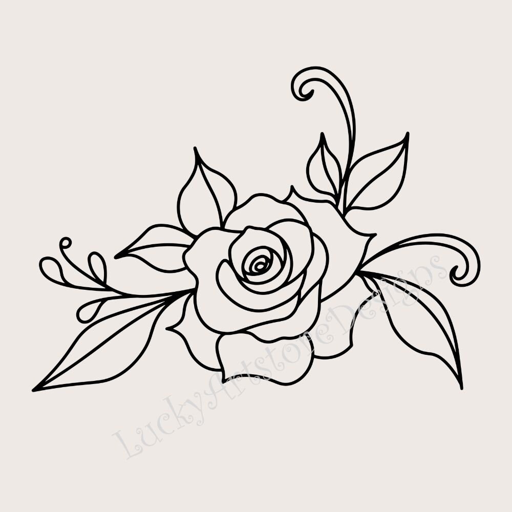 Rose Svg Bundle Rose Svg Rose Clipart Rose Svg Cut Files For Cricut