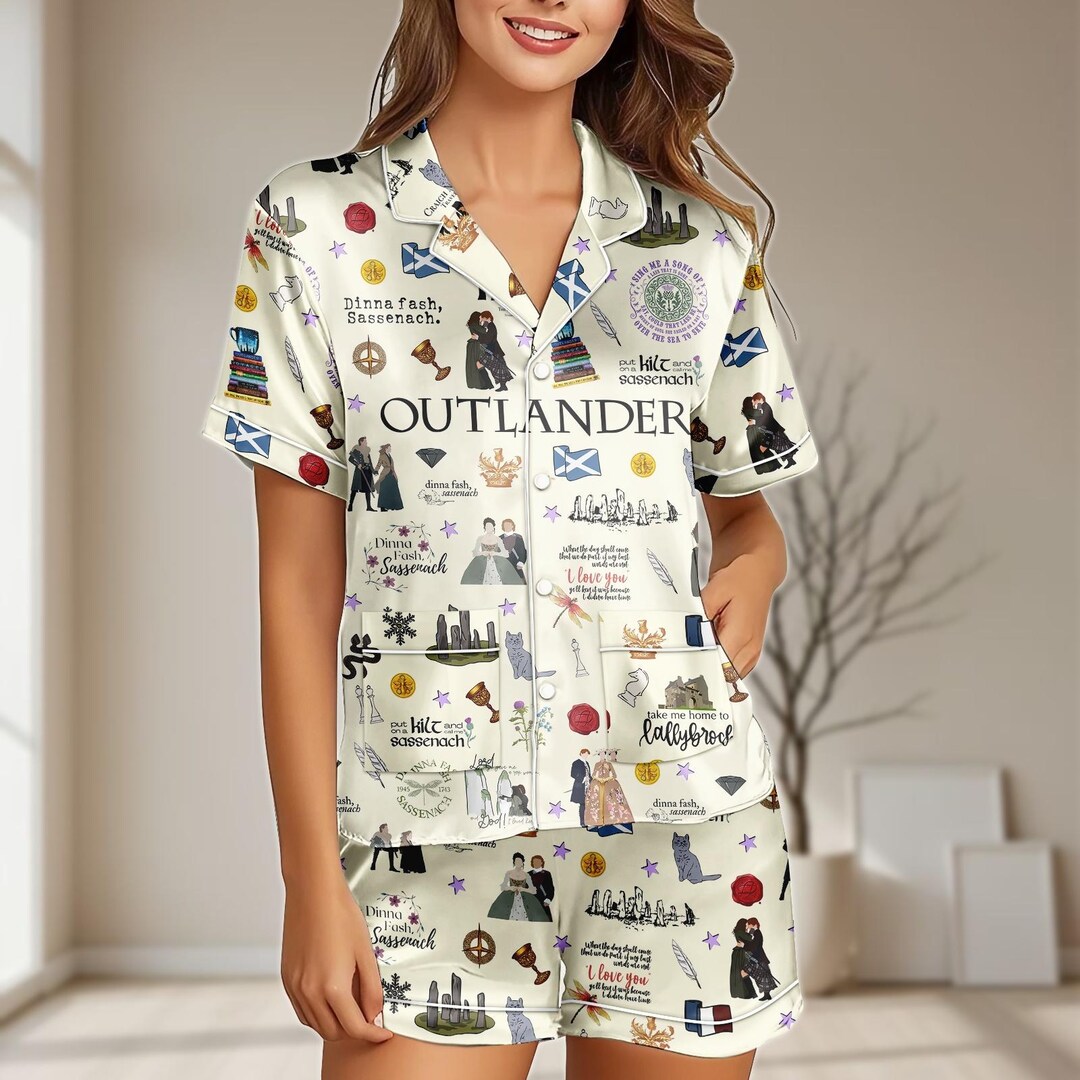 Outlander Lallybroch Satin Pajamas, TV Series Women Pajamas ...