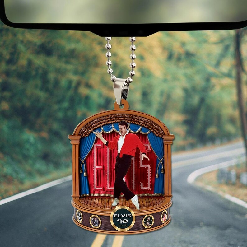Elvis Presley Car Ornament, King of Rock N Roll Car Hanger, Elvis 90th ...