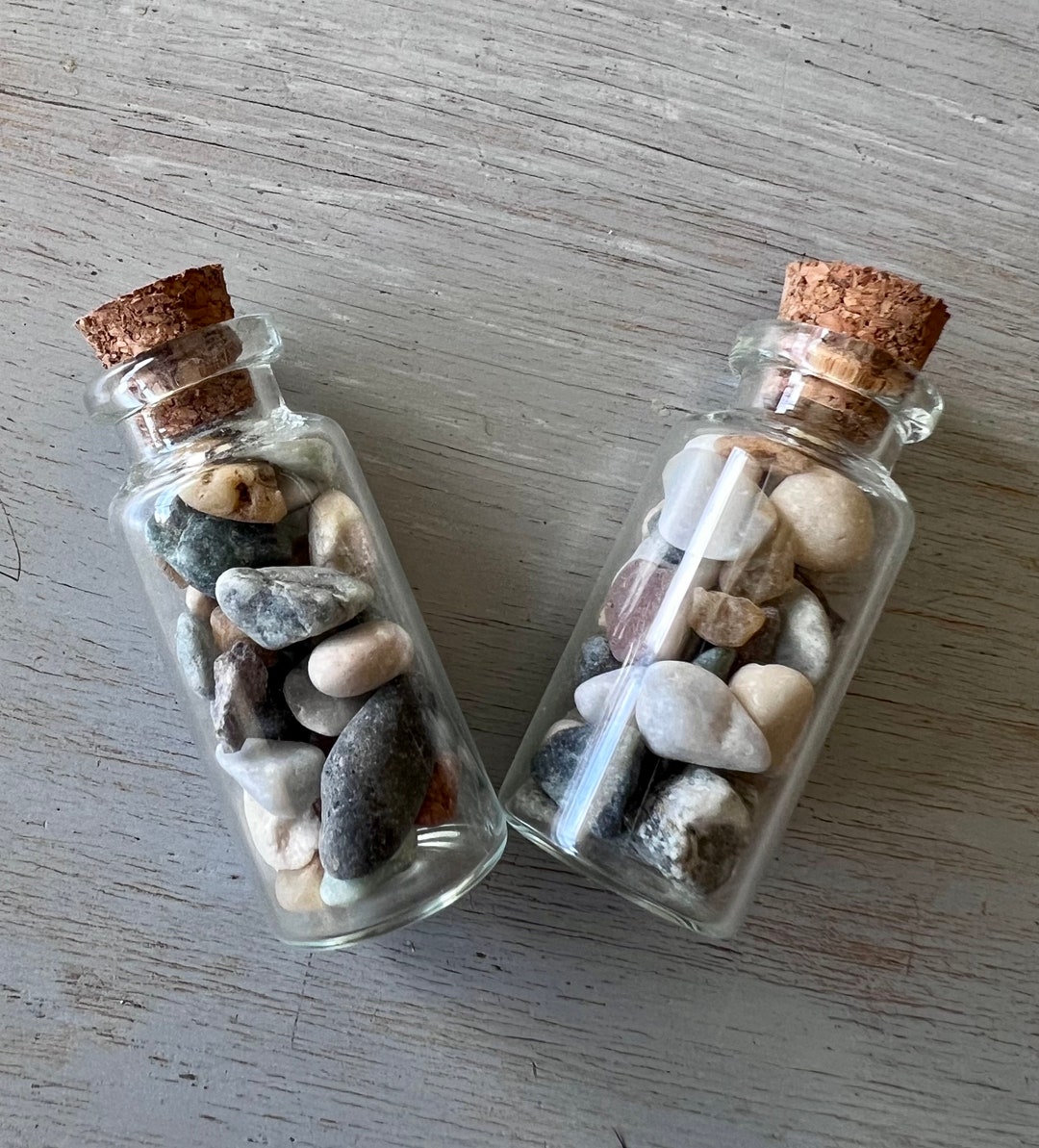 2 Bottles Vial Filled With Tiny Pebbles From the Jordan River - Etsy