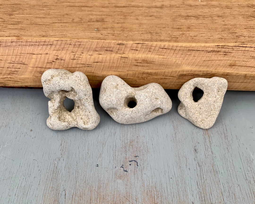 3 Holey Stones , Hag Stones , Adder Stones , Moon Stones , Odin Stones ...
