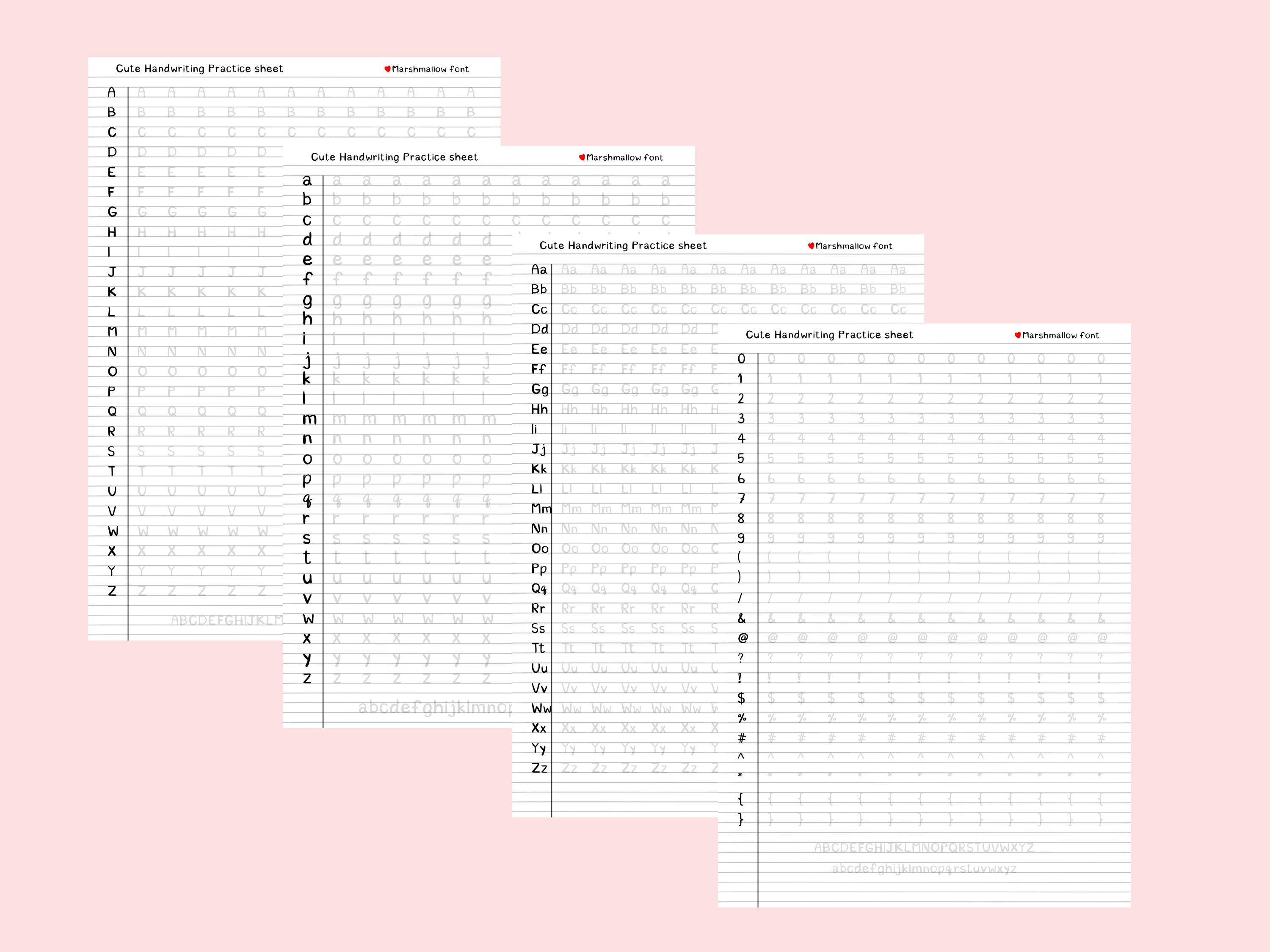 Printable Cute Handwriting Sheets, Handwriting Practice, Letter Tracing ...