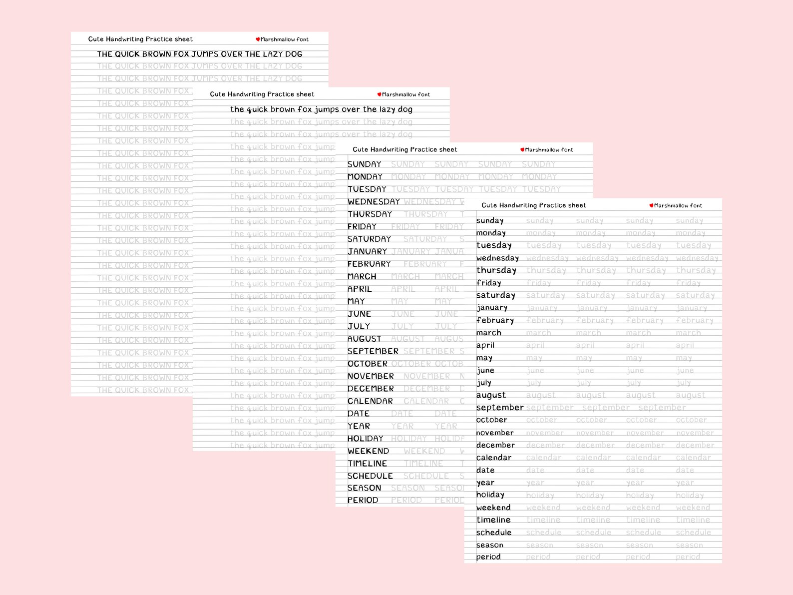 Printable Cute Handwriting Sheets, Handwriting Practice, Letter Tracing ...