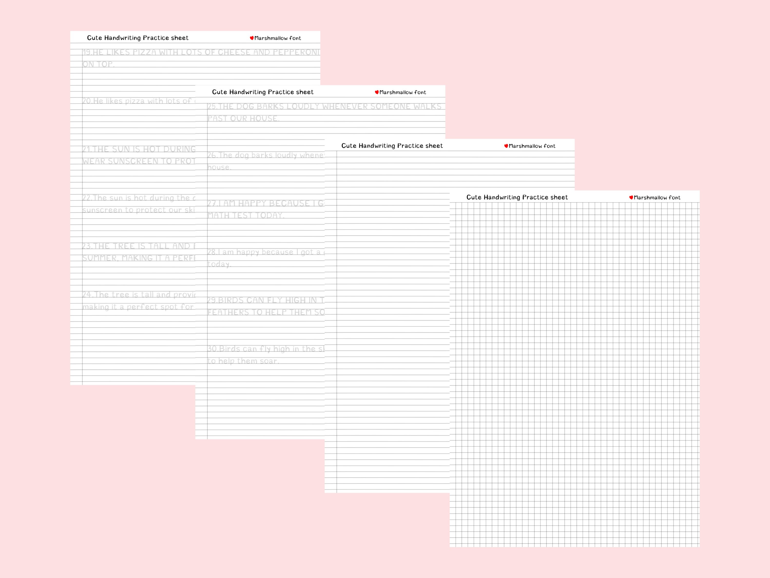 Printable Cute Handwriting Sheets, Handwriting Practice, Letter Tracing ...