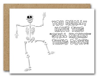 Skeleton card | Etsy