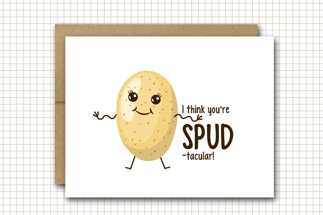 Funny Potato Card | Potato Card | Potato Pun Card | Spudtacular Card ...