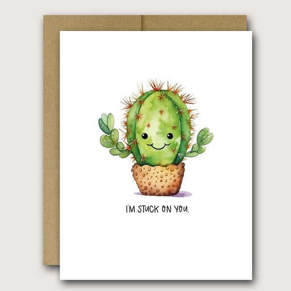 Cactus Card - Etsy